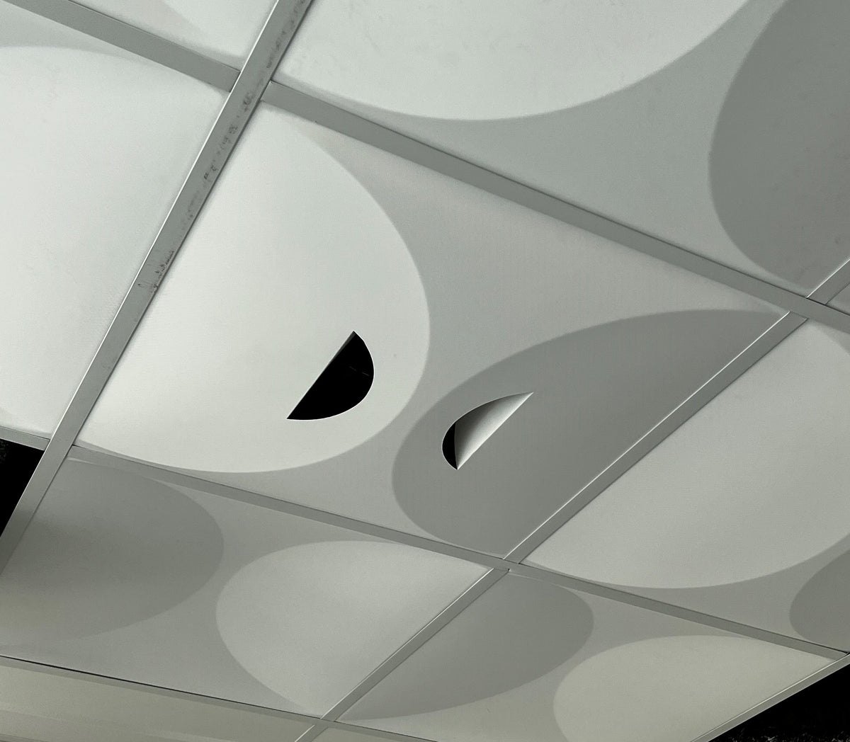BRUTAL 3D Ceiling Tiles- How can we Deal with A/C vents, Hanging Light ...